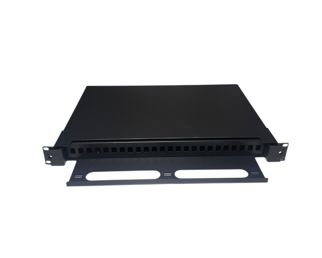 Sliding Fiber Optic Patch Panel 24 Port Empty 1U PPFS24U - Rapid ...
