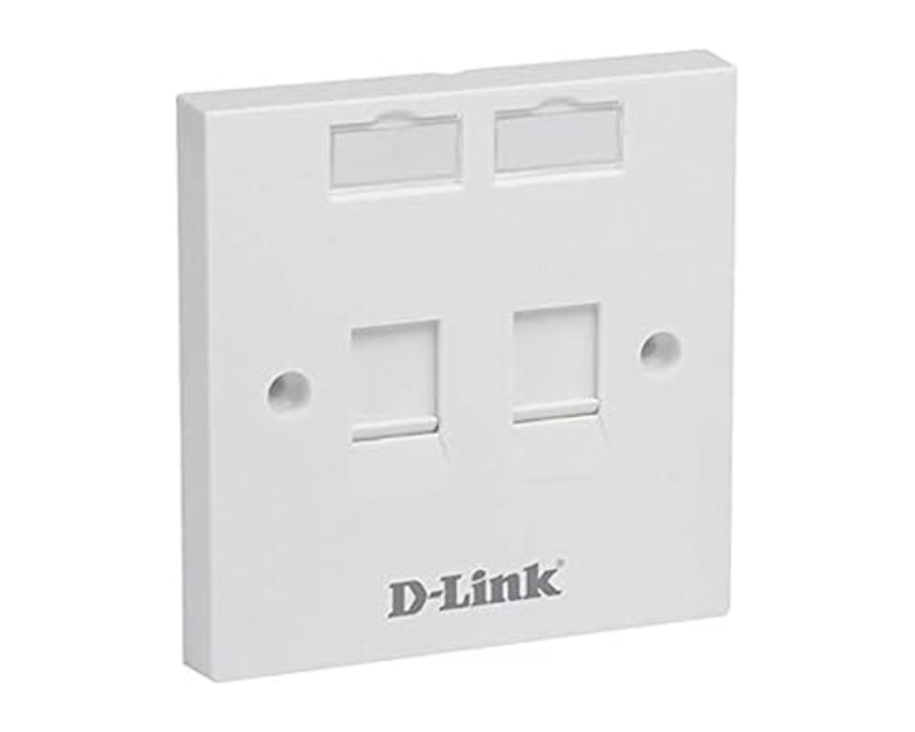 DLINK FACEPLATE, ACCEPT DUAL KEYSTONE JACK 86x86 - Rapid Electronics